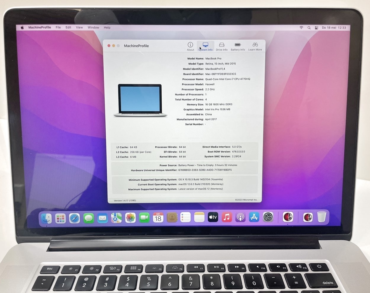 Apple MacBook Pro Mid 2015 Retina | i7 | 16gb | 256gb SSD | 15 ...
